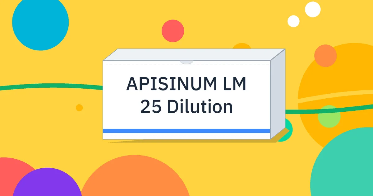 Symbolbild: Packung mit der Aufschrift APISINUM LM 25 Dilution (PZN 12456917) – Verfügbarkeit und Bezug in Apotheken in Frankfurt am Main