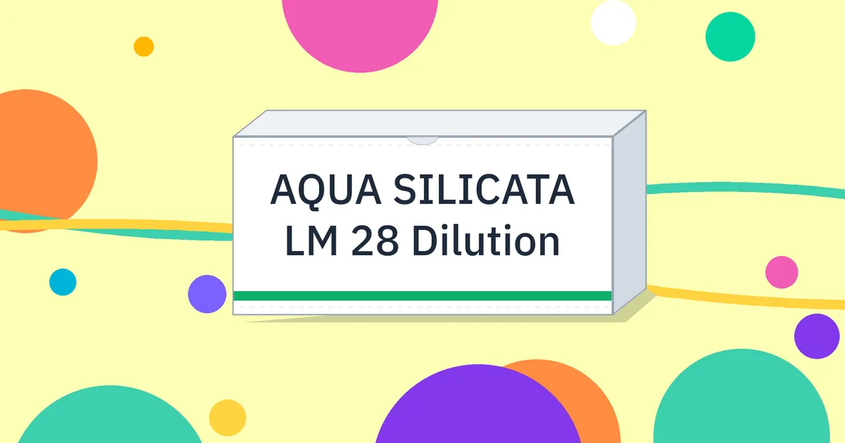 Symbolbild: Packung mit der Aufschrift AQUA SILICATA LM 28 Dilution (PZN 13383250) – Verfügbarkeit und Bezug in Apotheken in Frankfurt am Main