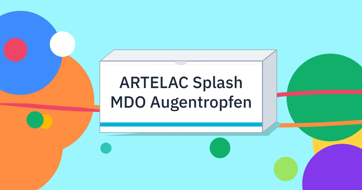 Symbolbild: Packung mit der Aufschrift ARTELAC Splash MDO Augentropfen (PZN 07707027) – Verfügbarkeit und Bezug in Apotheken in Frankfurt am Main