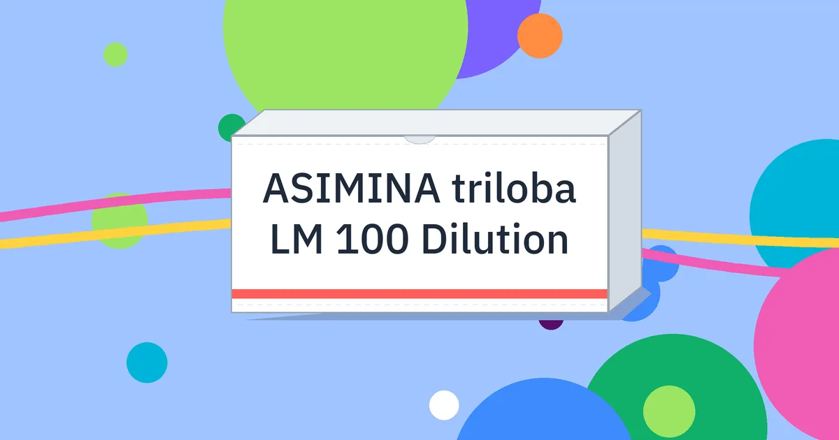 Symbolbild: Packung mit der Aufschrift ASIMINA triloba LM 100 Dilution (PZN 13402510) – Verfügbarkeit und Bezug in Apotheken in Frankfurt am Main