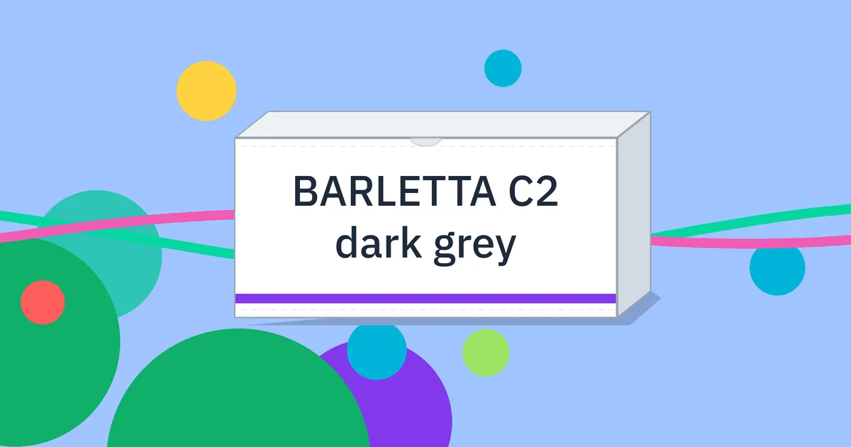 Symbolbild: Packung mit der Aufschrift BARLETTA C2 dark grey (PZN 20220732) – Verfügbarkeit und Bezug in Apotheken in Frankfurt am Main