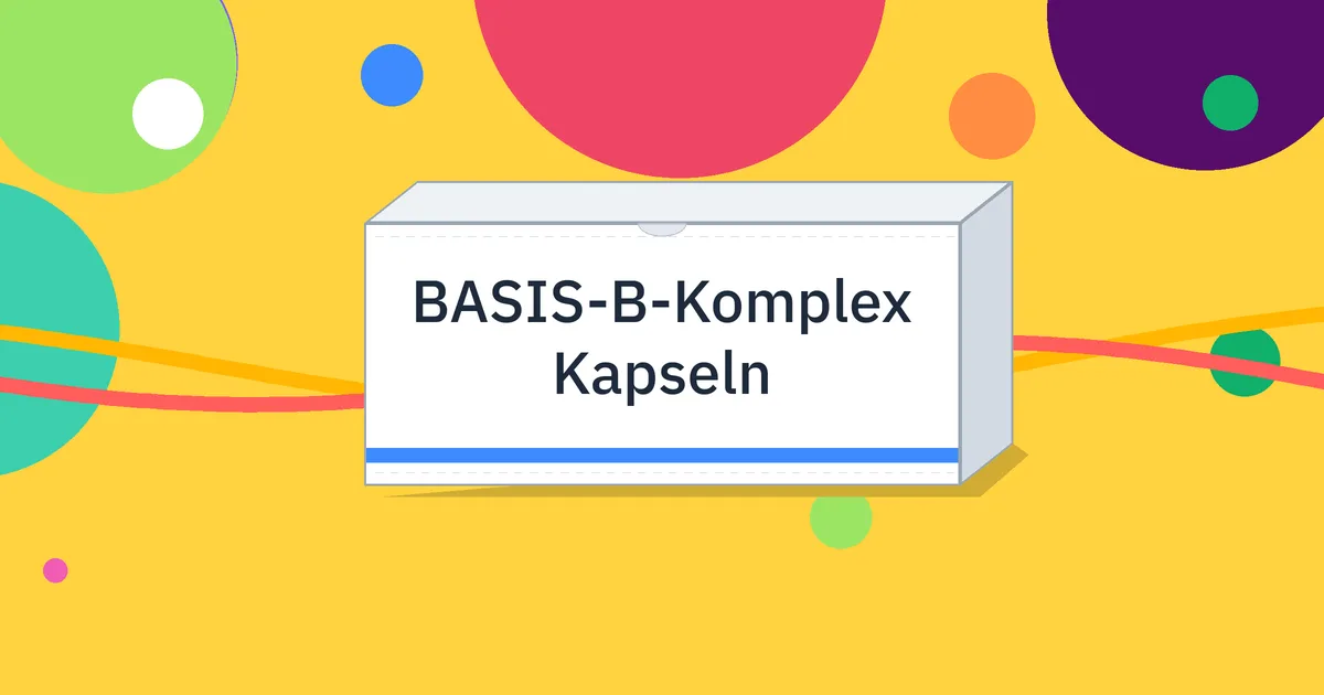 Symbolbild: Packung mit der Aufschrift BASIS-B-Komplex Kapseln (PZN 17935901) – Verfügbarkeit und Bezug in Apotheken in Frankfurt am Main