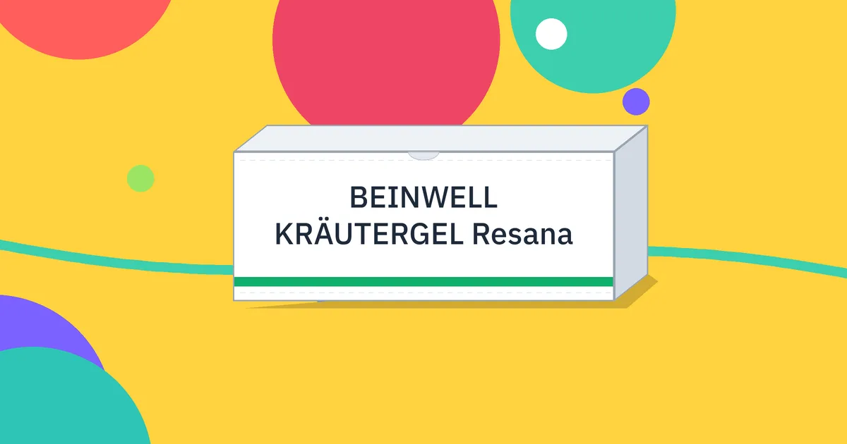 Symbolbild: Packung mit der Aufschrift BEINWELL KRÄUTERGEL Resana (PZN 02762079) – Verfügbarkeit und Bezug in Apotheken in Frankfurt am Main