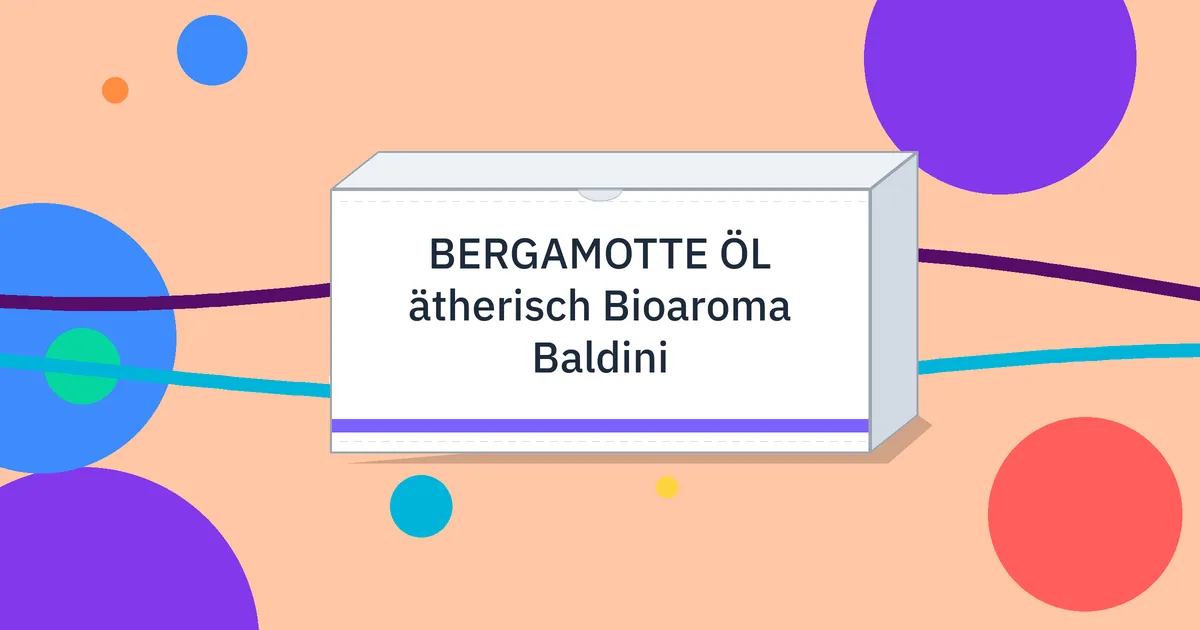 Symbolbild: Packung mit der Aufschrift BERGAMOTTE ÖL ätherisch Bioaroma Baldini (PZN 09538965) – Verfügbarkeit und Bezug in Apotheken in Frankfurt am Main
