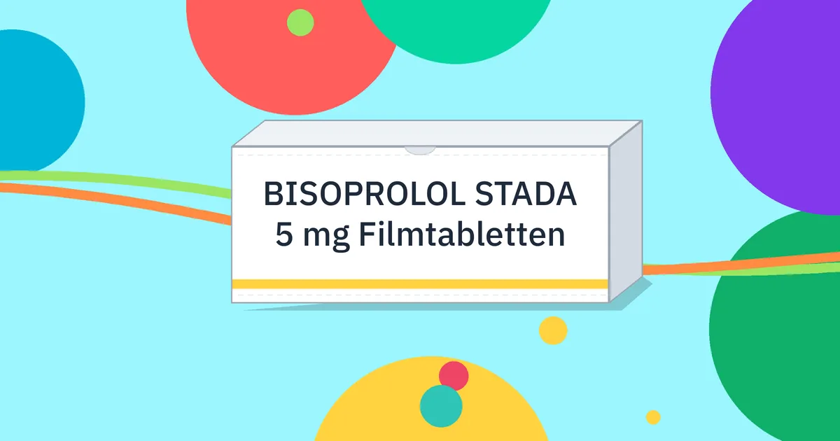 Symbolbild: Packung mit der Aufschrift BISOPROLOL STADA 5 mg Filmtabletten (PZN 07555149) – Verfügbarkeit und Bezug in Apotheken in Frankfurt am Main