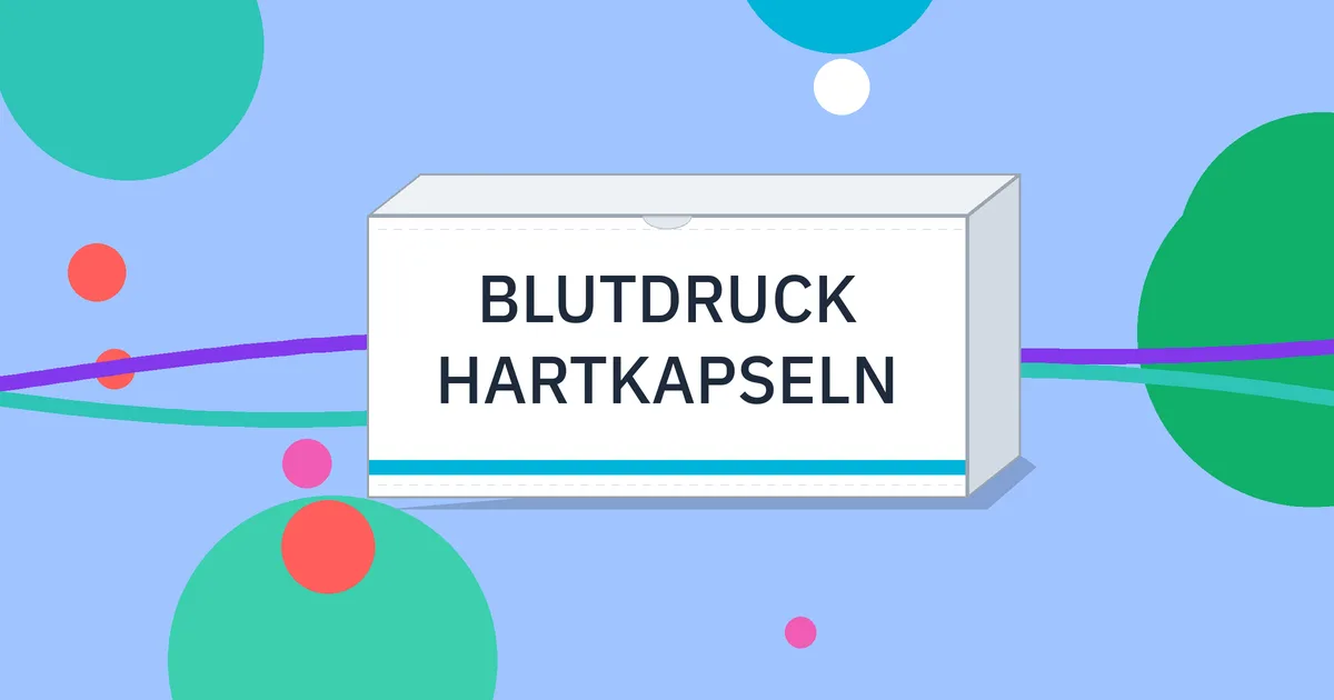 Symbolbild: Packung mit der Aufschrift BLUTDRUCK HARTKAPSELN (PZN 19919616) – Verfügbarkeit und Bezug in Apotheken in Frankfurt am Main