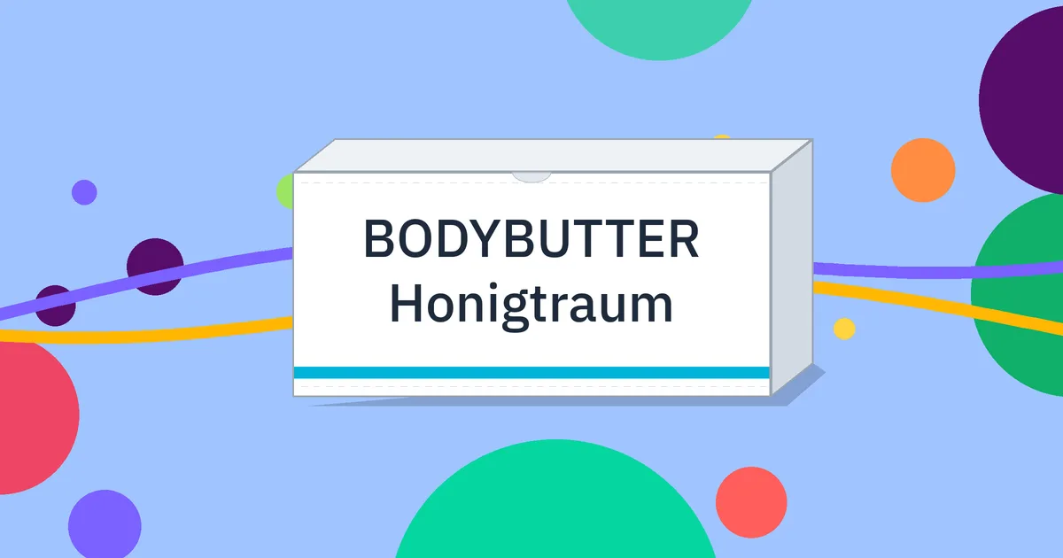Symbolbild: Packung mit der Aufschrift BODYBUTTER Honigtraum (PZN 16400049) – Verfügbarkeit und Bezug in Apotheken in Frankfurt am Main