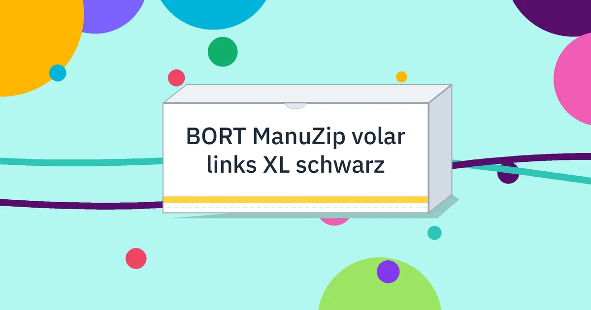 Symbolbild: Packung mit der Aufschrift BORT ManuZip volar links XL schwarz (PZN 05539790) – Verfügbarkeit und Bezug in Apotheken in Frankfurt am Main