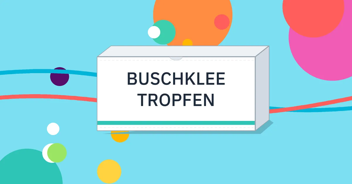 Symbolbild: Packung mit der Aufschrift BUSCHKLEE TROPFEN (PZN 15228654) – Verfügbarkeit und Bezug in Apotheken in Frankfurt am Main