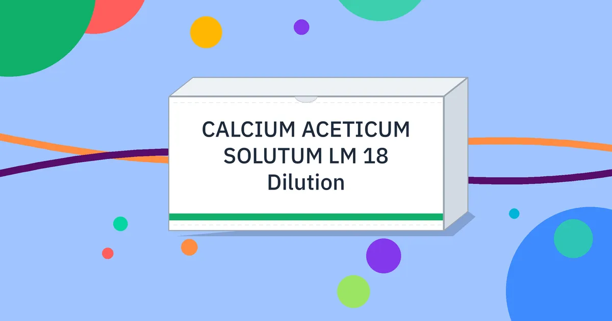 Symbolbild: Packung mit der Aufschrift CALCIUM ACETICUM SOLUTUM LM 18 Dilution (PZN 13406637) – Verfügbarkeit und Bezug in Apotheken in Frankfurt am Main