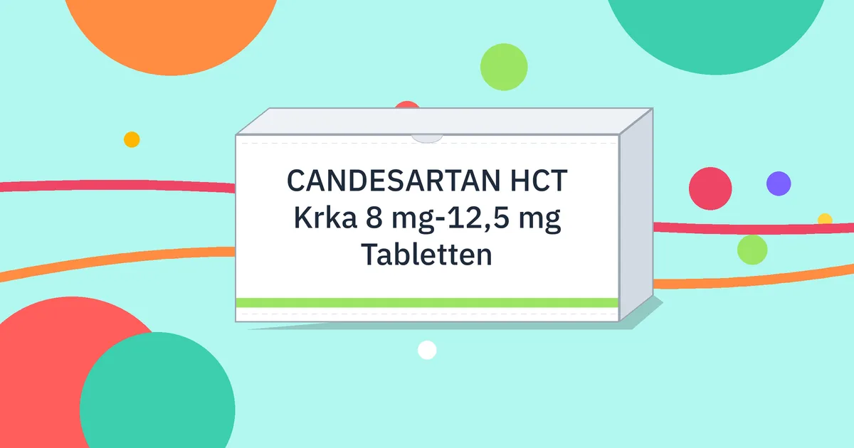 Symbolbild: Packung mit der Aufschrift CANDESARTAN HCT Krka 8 mg-12,5 mg Tabletten (PZN 14272558) – Verfügbarkeit und Bezug in Apotheken in Frankfurt am Main