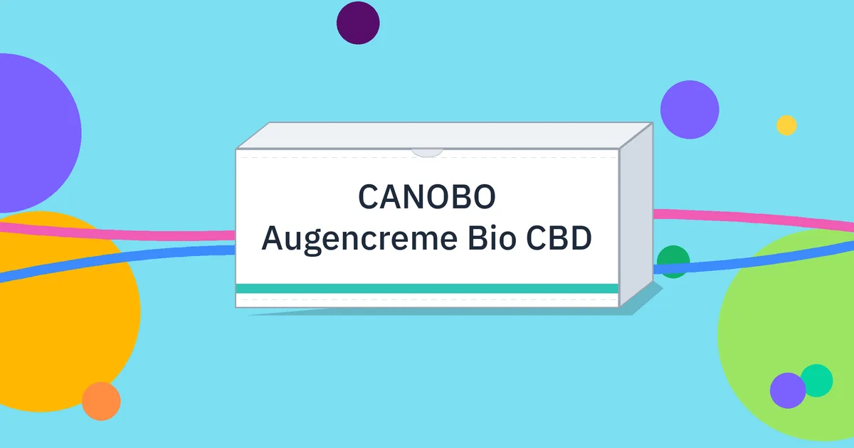 Symbolbild: Packung mit der Aufschrift CANOBO Augencreme Bio CBD (PZN 17249347) – Verfügbarkeit und Bezug in Apotheken in Frankfurt am Main