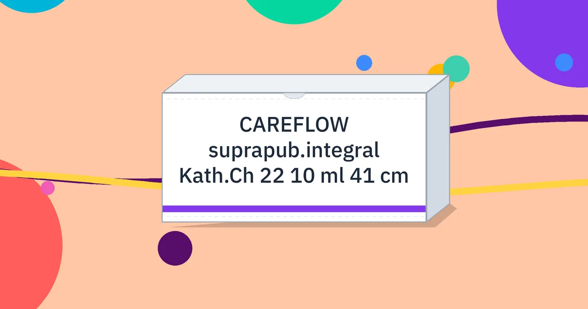 Symbolbild: Packung mit der Aufschrift CAREFLOW suprapub.integral Kath.Ch 22 10 ml 41 cm (PZN 16841003) – Verfügbarkeit und Bezug in Apotheken in Frankfurt am Main