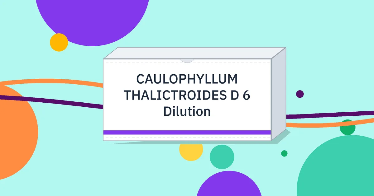 Symbolbild: Packung mit der Aufschrift CAULOPHYLLUM THALICTROIDES D 6 Dilution (PZN 02112111) – Verfügbarkeit und Bezug in Apotheken in Frankfurt am Main