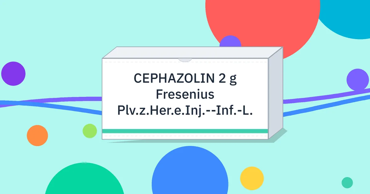 Symbolbild: Packung mit der Aufschrift CEPHAZOLIN 2 g Fresenius Plv.z.Her.e.Inj.--Inf.-L. (PZN 07141956) – Verfügbarkeit und Bezug in Apotheken in Frankfurt am Main