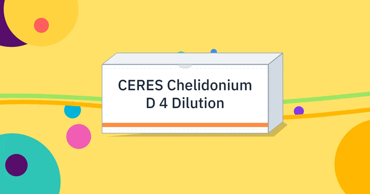 Symbolbild: Packung mit der Aufschrift CERES Chelidonium D 4 Dilution (PZN 00971258) – Verfügbarkeit und Bezug in Apotheken in Frankfurt am Main