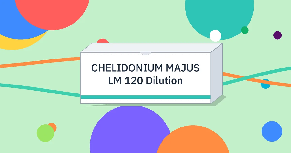 Symbolbild: Packung mit der Aufschrift CHELIDONIUM MAJUS LM 120 Dilution (PZN 12813228) – Verfügbarkeit und Bezug in Apotheken in Frankfurt am Main