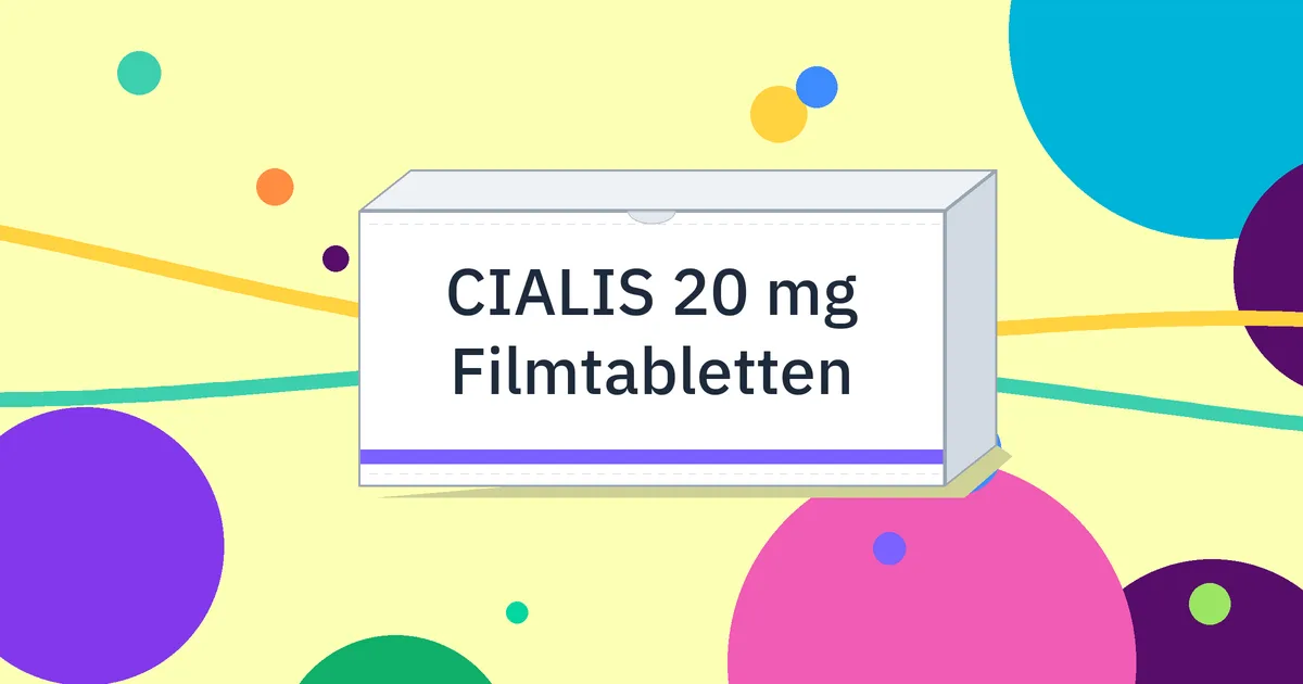 Symbolbild: Packung mit der Aufschrift CIALIS 20 mg Filmtabletten (PZN 01090040) – Verfügbarkeit und Bezug in Apotheken in Frankfurt am Main