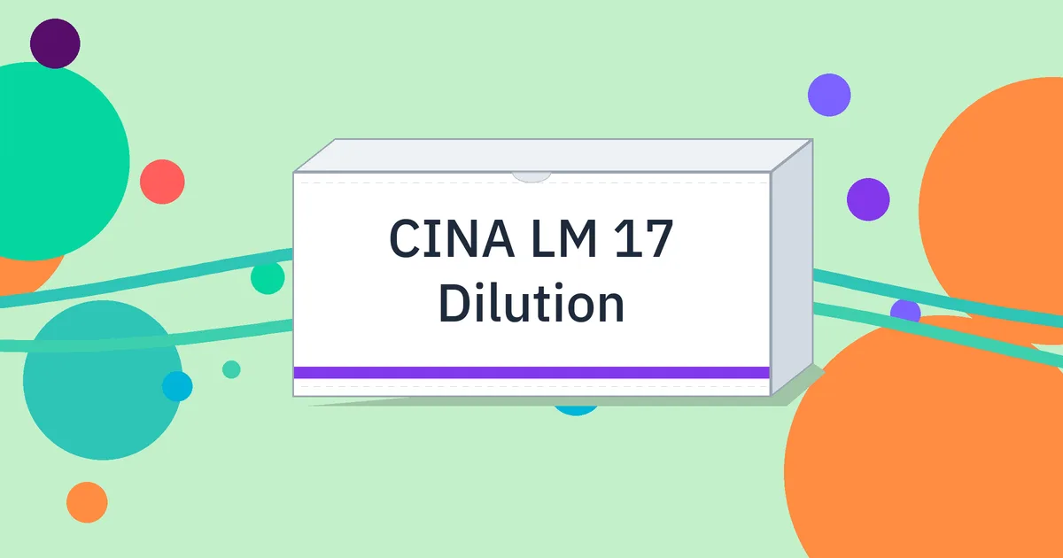 Symbolbild: Packung mit der Aufschrift CINA LM 17 Dilution (PZN 12819567) – Verfügbarkeit und Bezug in Apotheken in Frankfurt am Main