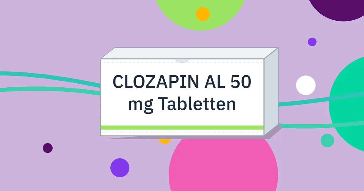 Symbolbild: Packung mit der Aufschrift CLOZAPIN AL 50 mg Tabletten (PZN 18239635) – Verfügbarkeit und Bezug in Apotheken in Frankfurt am Main
