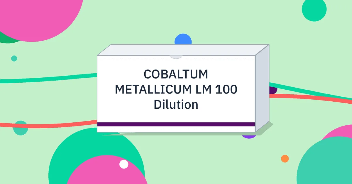 Symbolbild: Packung mit der Aufschrift COBALTUM METALLICUM LM 100 Dilution (PZN 12823416) – Verfügbarkeit und Bezug in Apotheken in Frankfurt am Main