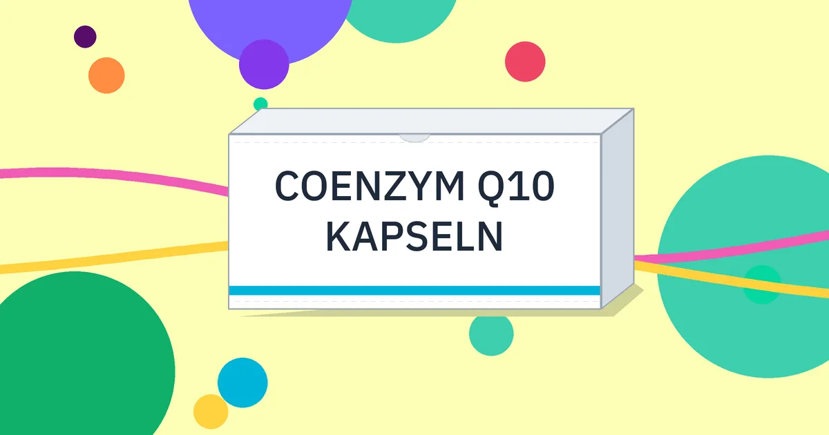 Symbolbild: Packung mit der Aufschrift COENZYM Q10 KAPSELN (PZN 19649370) – Verfügbarkeit und Bezug in Apotheken in Frankfurt am Main
