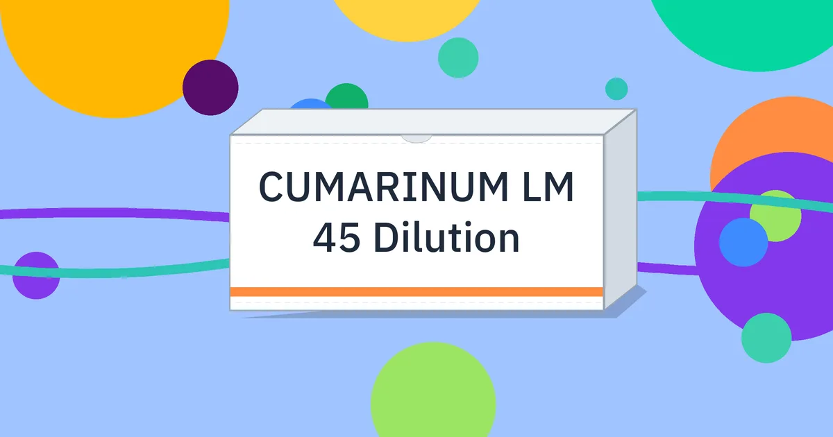 Symbolbild: Packung mit der Aufschrift CUMARINUM LM 45 Dilution (PZN 12837074) – Verfügbarkeit und Bezug in Apotheken in Frankfurt am Main