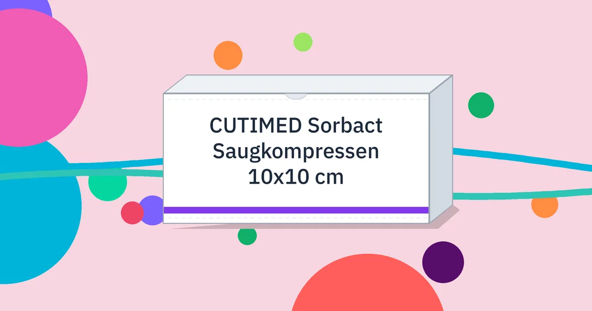 Symbolbild: Packung mit der Aufschrift CUTIMED Sorbact Saugkompressen 10x10 cm (PZN 18126598) – Verfügbarkeit und Bezug in Apotheken in Frankfurt am Main