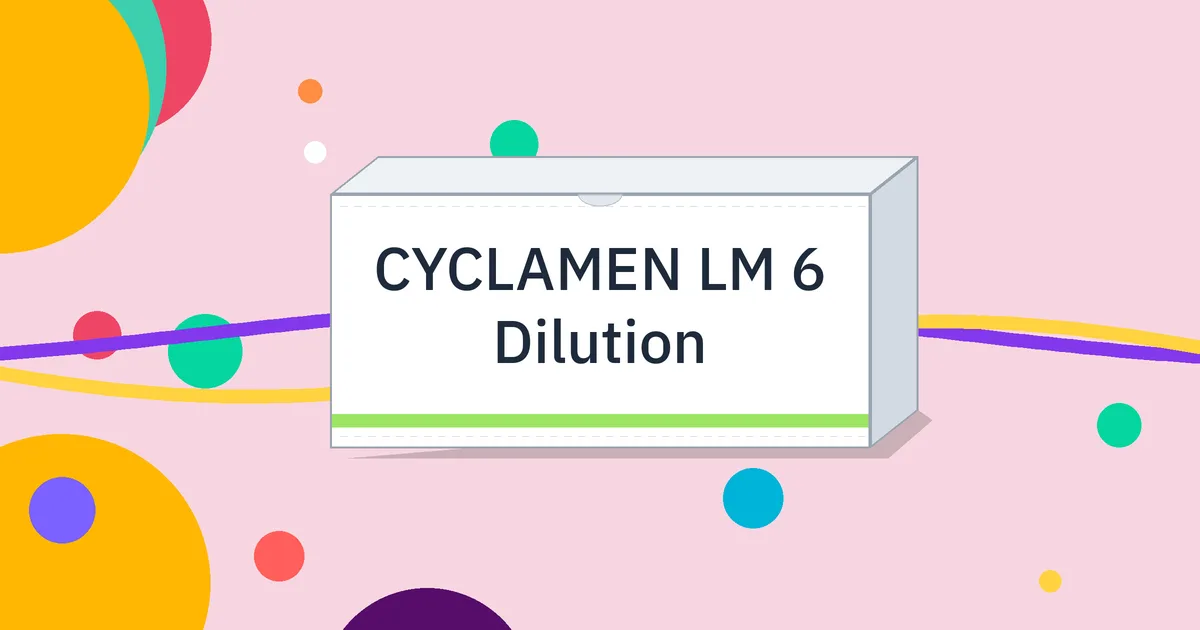 Symbolbild: Packung mit der Aufschrift CYCLAMEN LM 6 Dilution (PZN 06921468) – Verfügbarkeit und Bezug in Apotheken in Frankfurt am Main