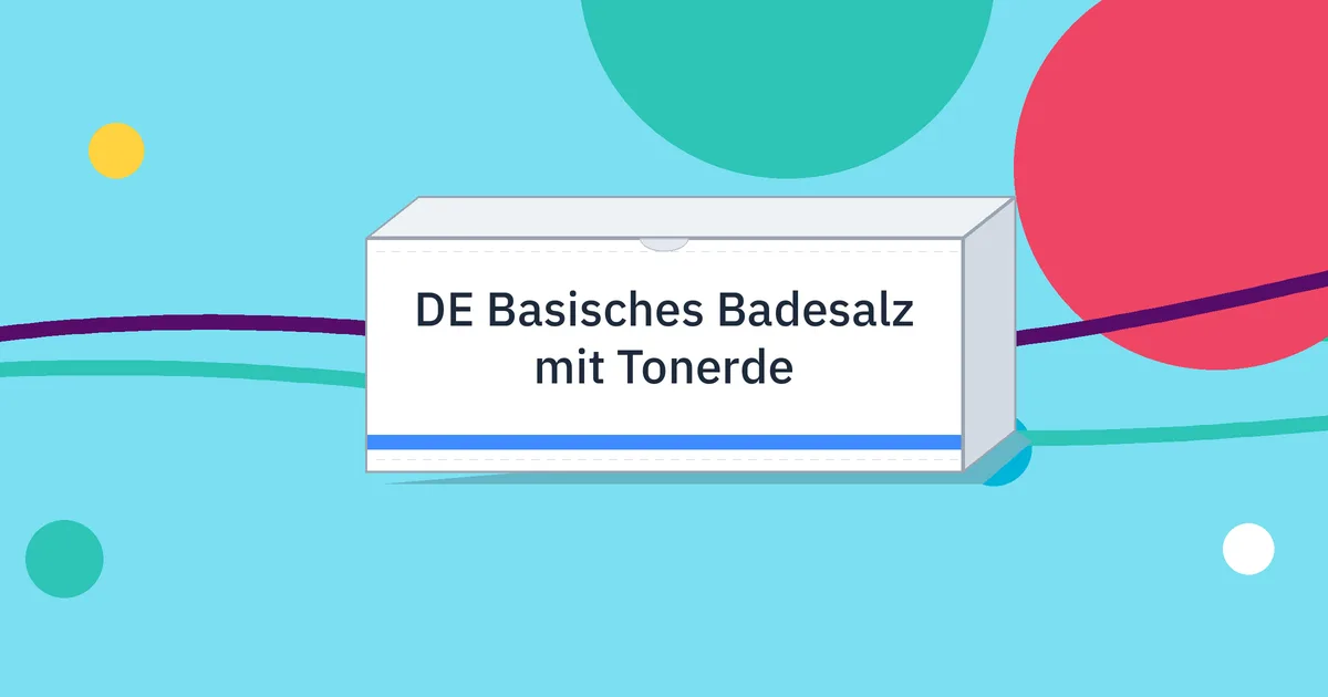 Symbolbild: Packung mit der Aufschrift DE Basisches Badesalz mit Tonerde (PZN 17165923) – Verfügbarkeit und Bezug in Apotheken in Frankfurt am Main
