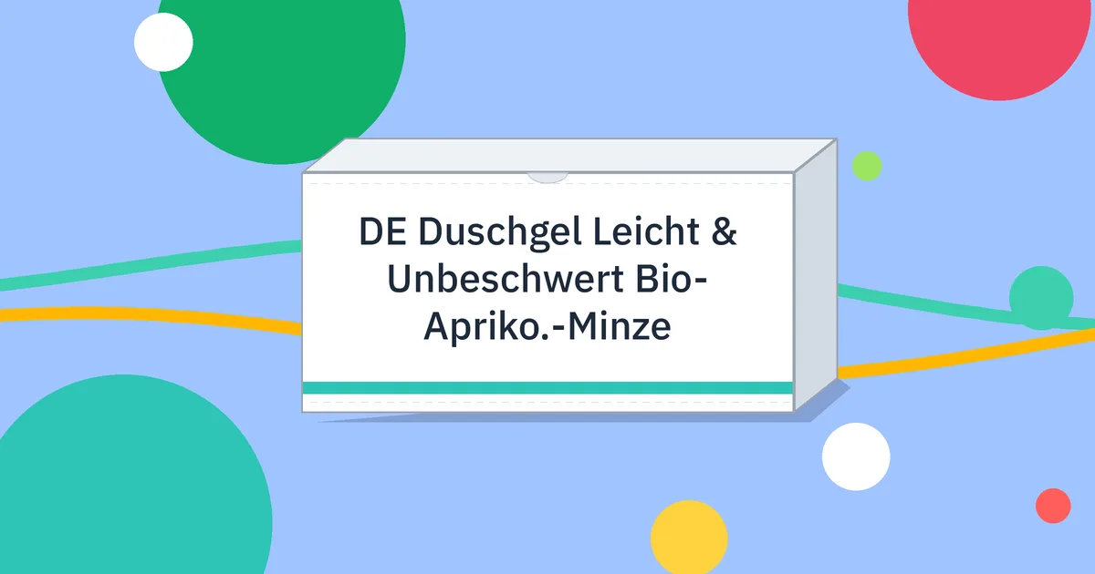 Symbolbild: Packung mit der Aufschrift DE Duschgel Leicht & Unbeschwert Bio-Apriko.-Minze (PZN 16507652) – Verfügbarkeit und Bezug in Apotheken in Frankfurt am Main