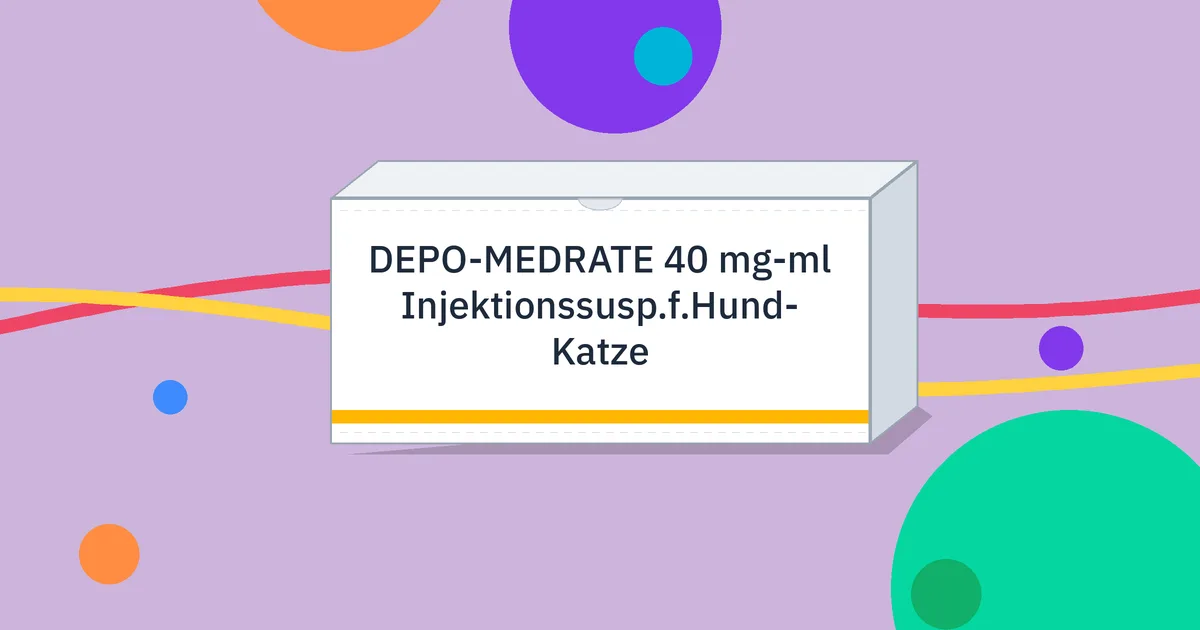Symbolbild: Packung mit der Aufschrift DEPO-MEDRATE 40 mg-ml Injektionssusp.f.Hund-Katze (PZN 12731306) – Verfügbarkeit und Bezug in Apotheken in Frankfurt am Main