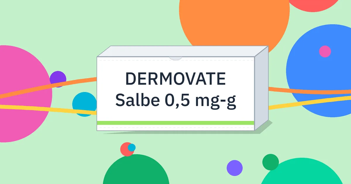 Symbolbild: Packung mit der Aufschrift DERMOVATE Salbe 0,5 mg-g (PZN 09403981) – Verfügbarkeit und Bezug in Apotheken in Frankfurt am Main