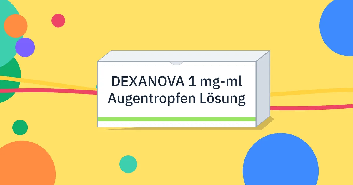 Symbolbild: Packung mit der Aufschrift DEXANOVA 1 mg-ml Augentropfen Lösung (PZN 18779573) – Verfügbarkeit und Bezug in Apotheken in Frankfurt am Main