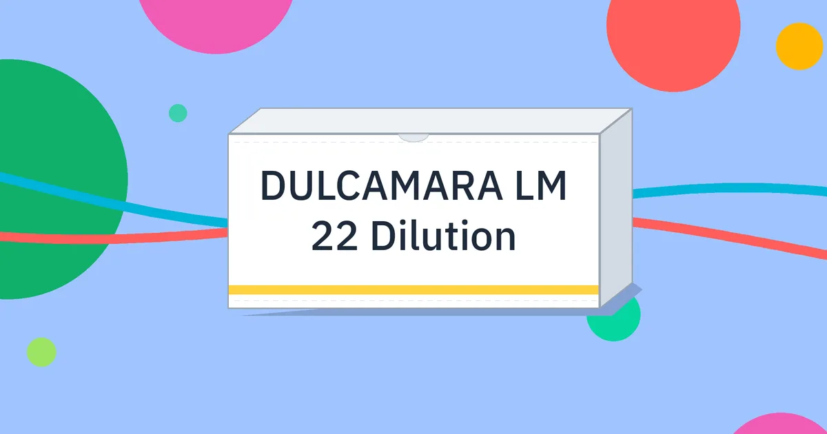 Symbolbild: Packung mit der Aufschrift DULCAMARA LM 22 Dilution (PZN 12843614) – Verfügbarkeit und Bezug in Apotheken in Frankfurt am Main
