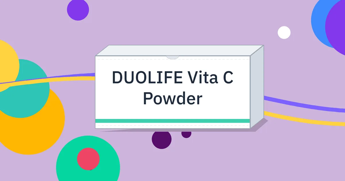 Symbolbild: Packung mit der Aufschrift DUOLIFE Vita C Powder (PZN 18723905) – Verfügbarkeit und Bezug in Apotheken in Frankfurt am Main
