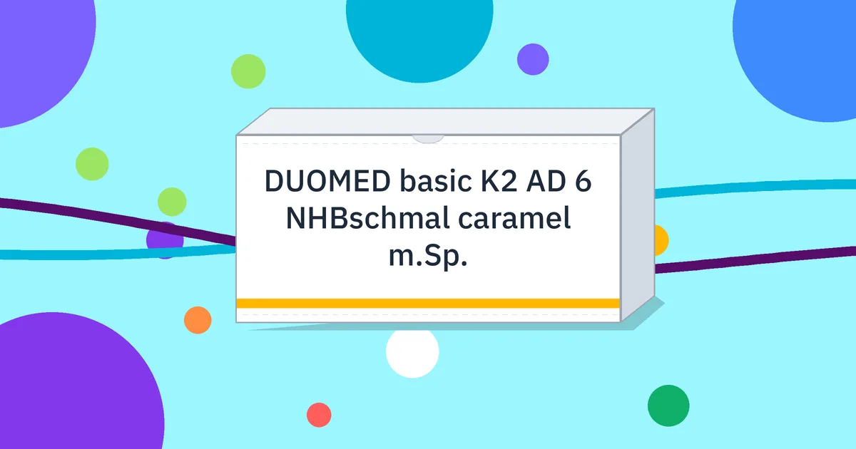 Symbolbild: Packung mit der Aufschrift DUOMED basic K2 AD 6 NHBschmal caramel m.Sp. (PZN 20907073) – Verfügbarkeit und Bezug in Apotheken in Frankfurt am Main