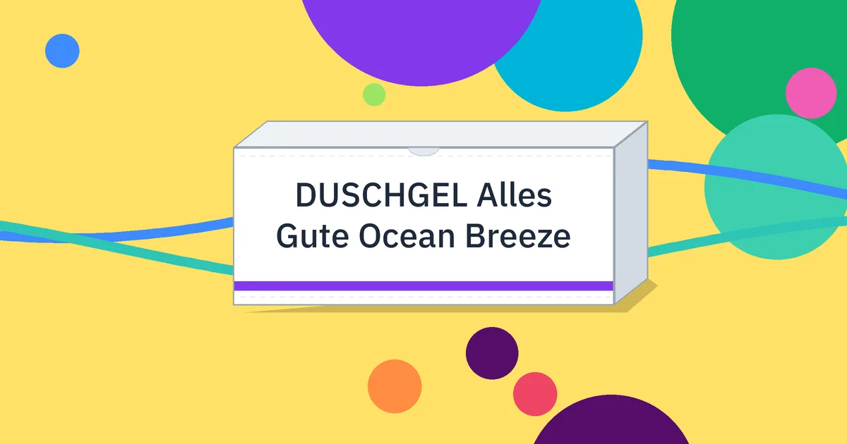 Symbolbild: Packung mit der Aufschrift DUSCHGEL Alles Gute Ocean Breeze (PZN 20941897) – Verfügbarkeit und Bezug in Apotheken in Frankfurt am Main
