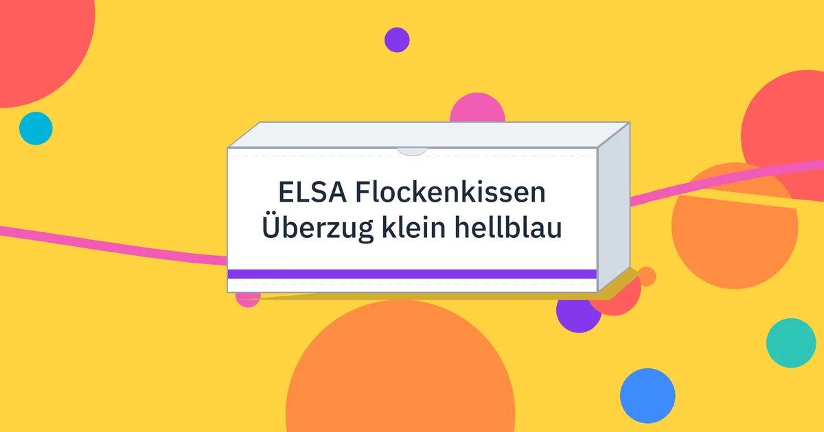 Symbolbild: Packung mit der Aufschrift ELSA Flockenkissen Überzug klein hellblau (PZN 02327053) – Verfügbarkeit und Bezug in Apotheken in Frankfurt am Main