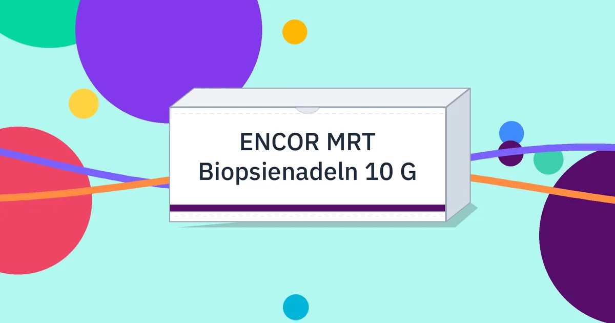 Symbolbild: Packung mit der Aufschrift ENCOR MRT Biopsienadeln 10 G (PZN 03576634) – Verfügbarkeit und Bezug in Apotheken in Frankfurt am Main
