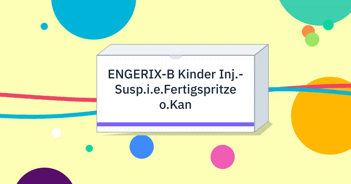 Symbolbild: Packung mit der Aufschrift ENGERIX-B Kinder Inj.-Susp.i.e.Fertigspritze o.Kan (PZN 06155413) – Verfügbarkeit und Bezug in Apotheken in Frankfurt am Main