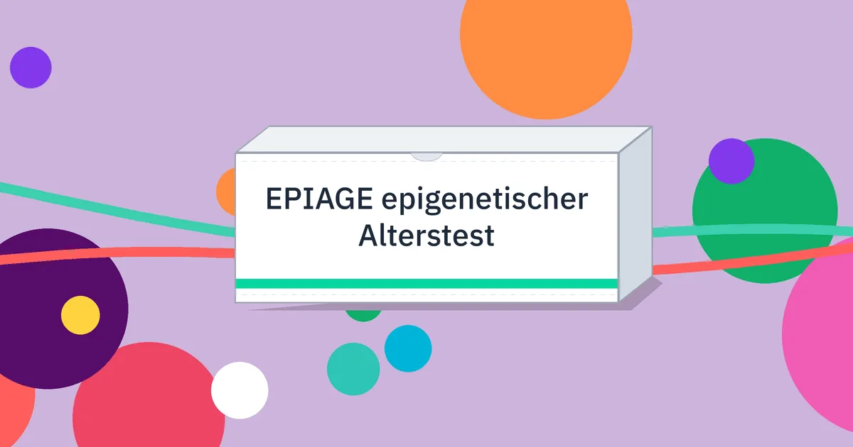 Symbolbild: Packung mit der Aufschrift EPIAGE epigenetischer Alterstest (PZN 18789703) – Verfügbarkeit und Bezug in Apotheken in Frankfurt am Main