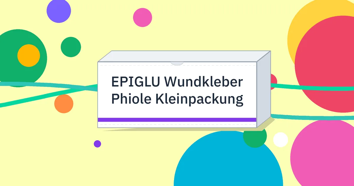Symbolbild: Packung mit der Aufschrift EPIGLU Wundkleber Phiole Kleinpackung (PZN 13167629) – Verfügbarkeit und Bezug in Apotheken in Frankfurt am Main
