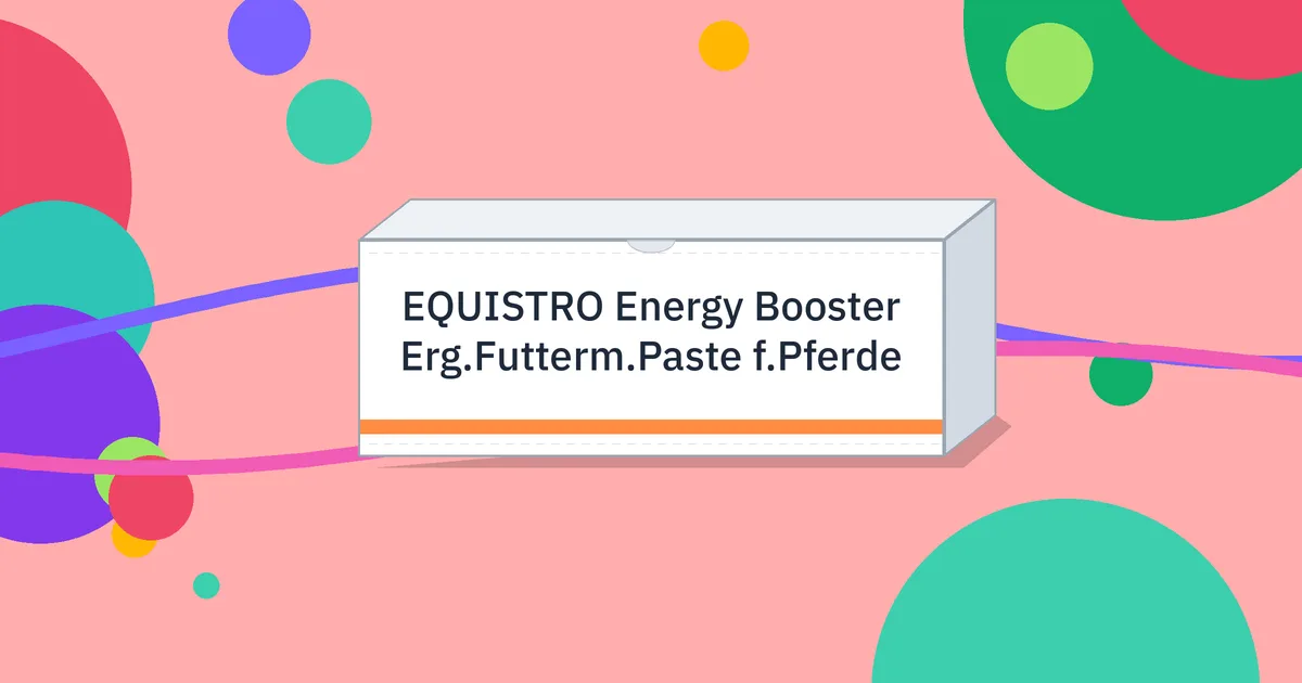 Symbolbild: Packung mit der Aufschrift EQUISTRO Energy Booster Erg.Futterm.Paste f.Pferde (PZN 19712619) – Verfügbarkeit und Bezug in Apotheken in Frankfurt am Main