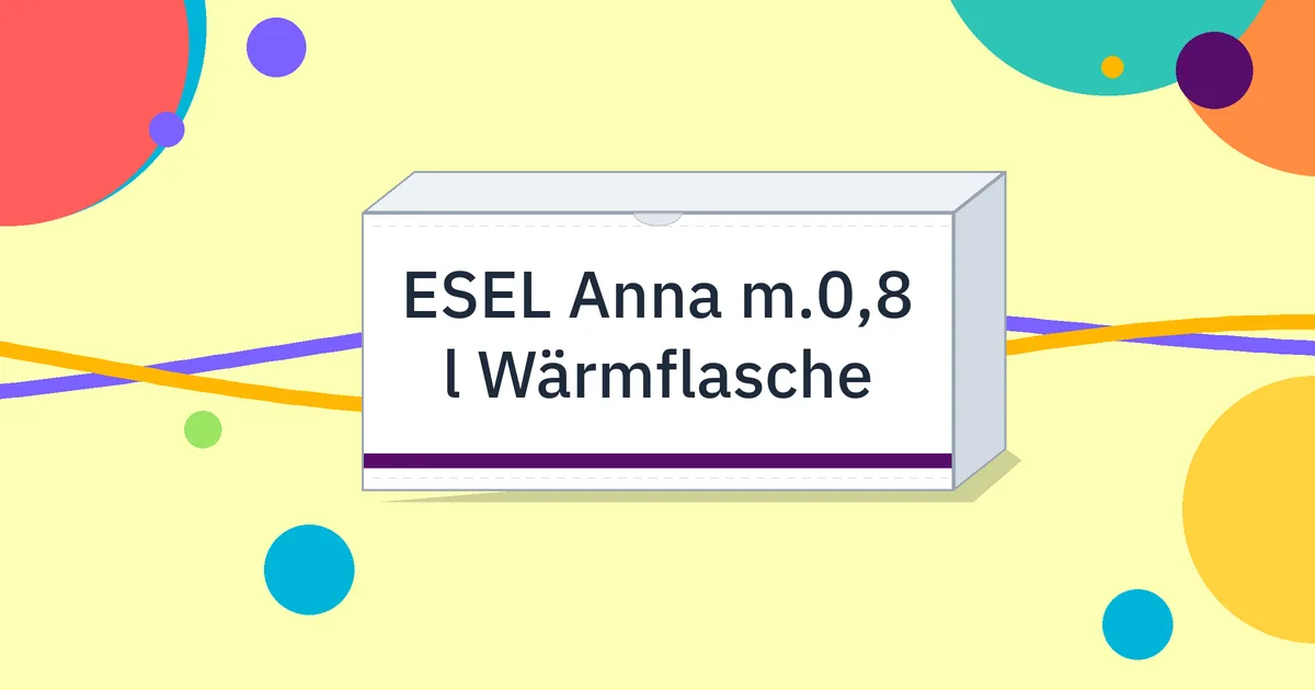 Symbolbild: Packung mit der Aufschrift ESEL Anna m.0,8 l Wärmflasche (PZN 16766767) – Verfügbarkeit und Bezug in Apotheken in Frankfurt am Main