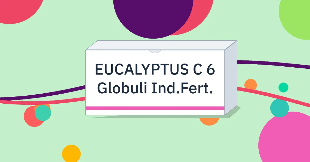 Symbolbild: Packung mit der Aufschrift EUCALYPTUS C 6 Globuli Ind.Fert. (PZN 17696218) – Verfügbarkeit und Bezug in Apotheken in Frankfurt am Main