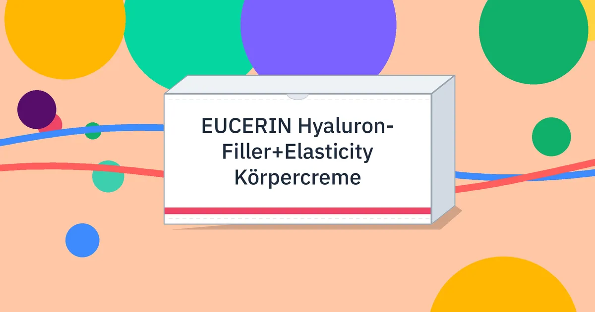 Symbolbild: Packung mit der Aufschrift EUCERIN Hyaluron-Filler+Elasticity Körpercreme (PZN 18487741) – Verfügbarkeit und Bezug in Apotheken in Frankfurt am Main