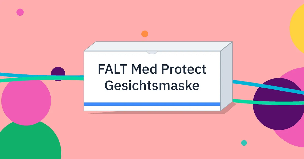 Symbolbild: Packung mit der Aufschrift FALT Med Protect Gesichtsmaske (PZN 17148706) – Verfügbarkeit und Bezug in Apotheken in Frankfurt am Main
