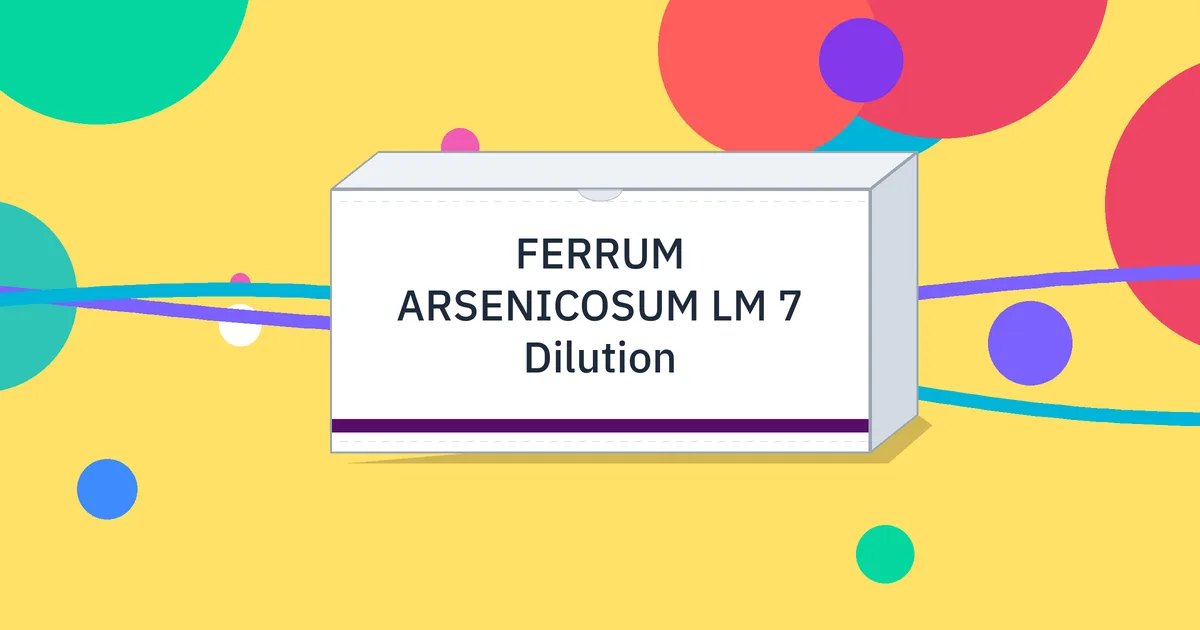 Symbolbild: Packung mit der Aufschrift FERRUM ARSENICOSUM LM 7 Dilution (PZN 12847492) – Verfügbarkeit und Bezug in Apotheken in Frankfurt am Main