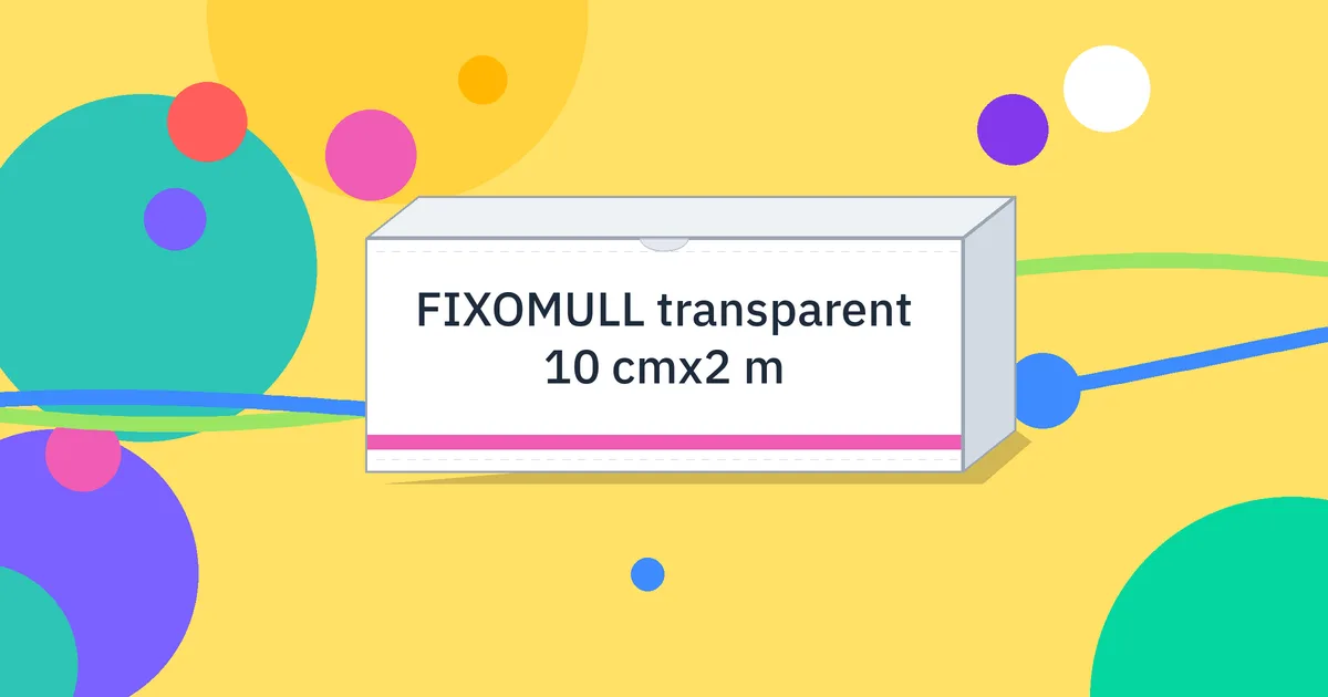 Symbolbild: Packung mit der Aufschrift FIXOMULL transparent 10 cmx2 m (PZN 19700869) – Verfügbarkeit und Bezug in Apotheken in Frankfurt am Main